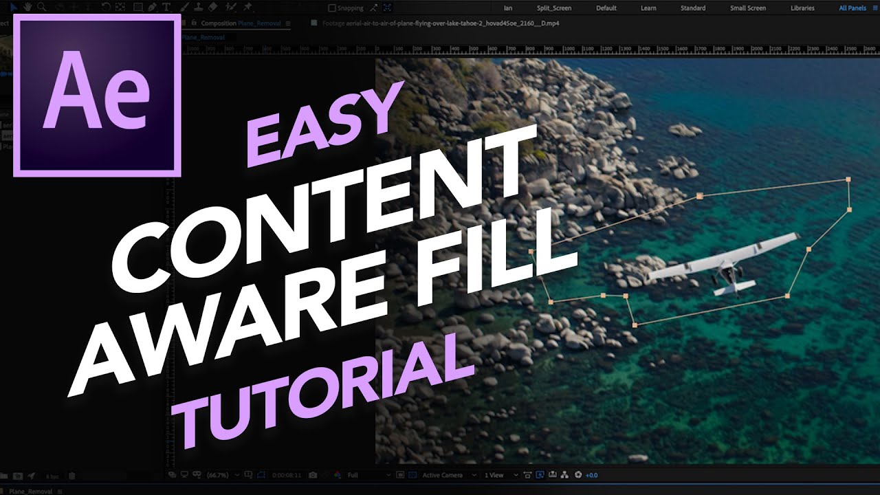 New Content Aware Fill Tool In Adobe After Effects Cc Remove Objects