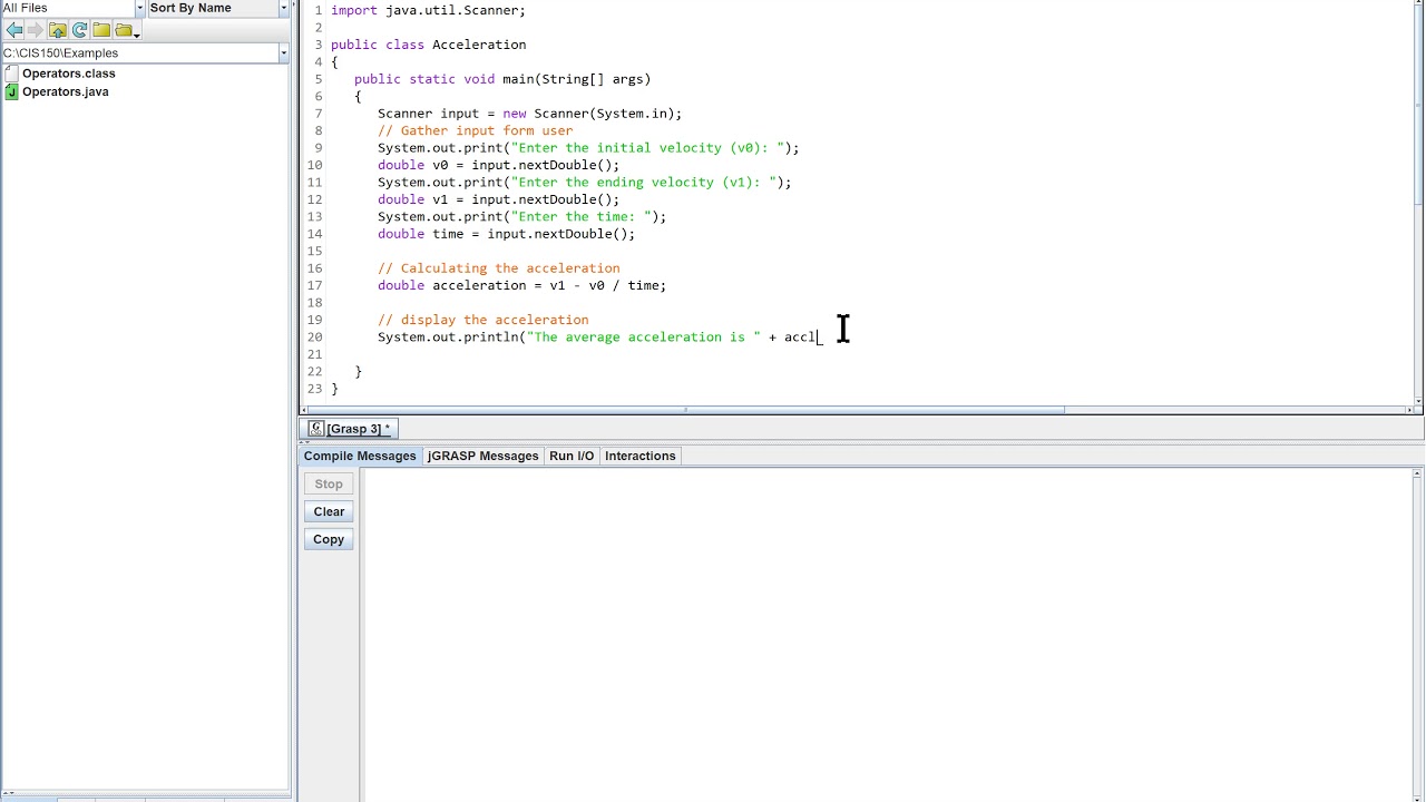 Java Calculateacceleration Youtube