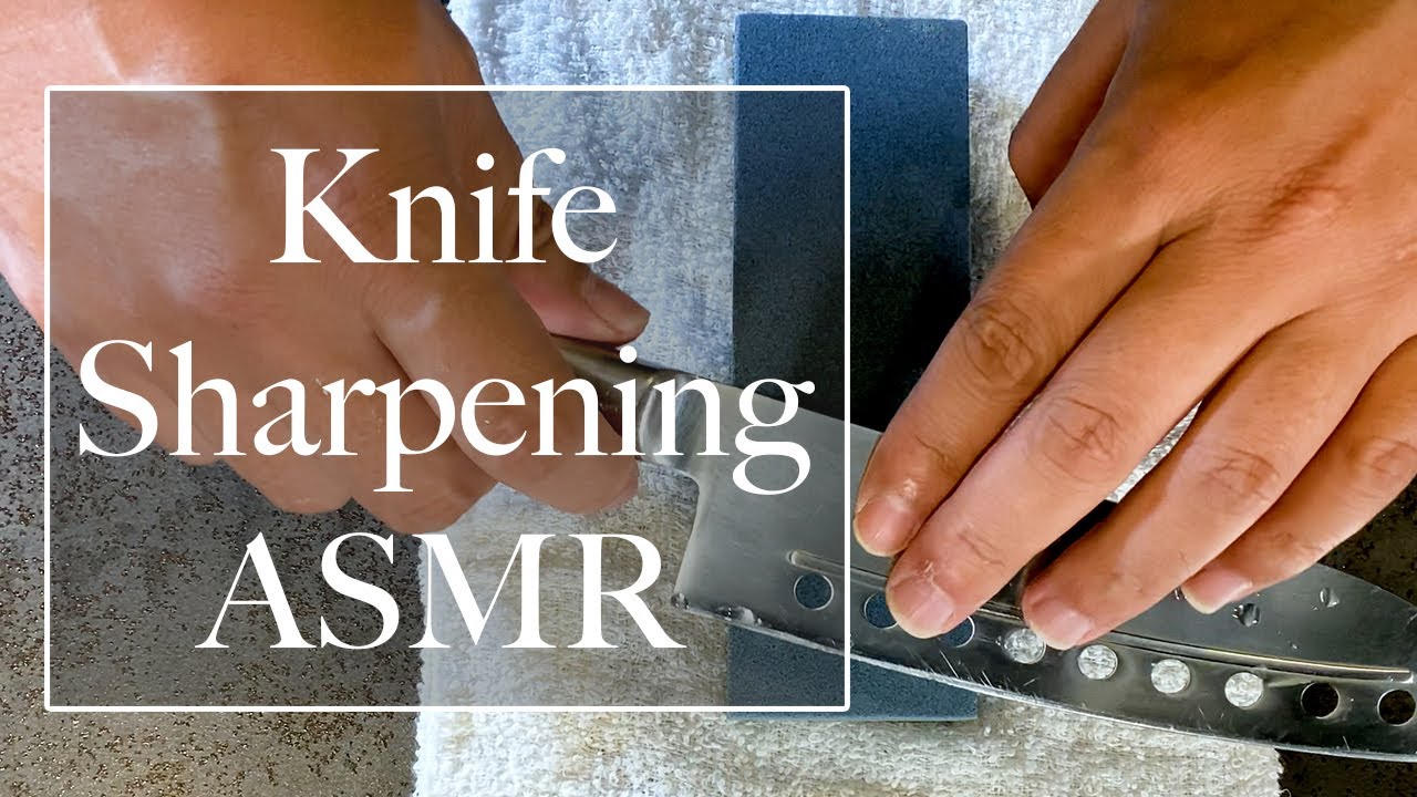 Asmr Knife Sharpening 切れ味の悪い包丁を研いで名刀へ仕上げる No Talking Youtube