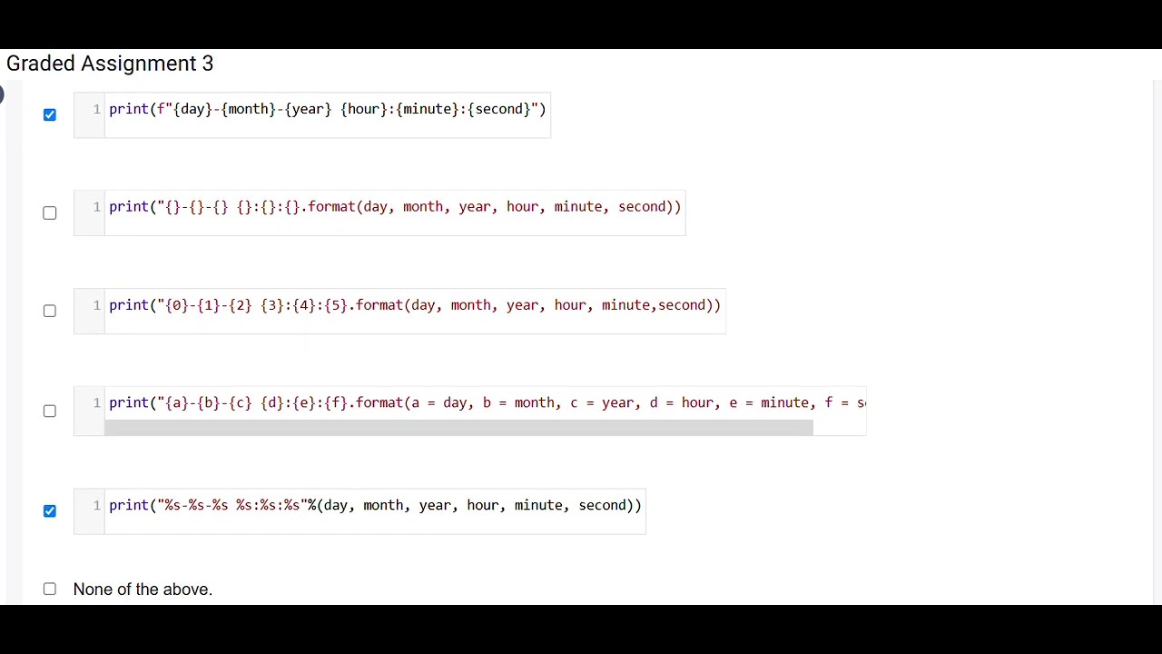 Iit Madras Bs Degree Python Graded Assignment Week 3 Youtube