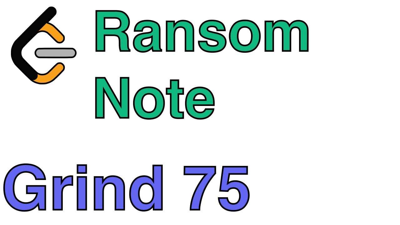 Leetcode 383 Ransom Note C Youtube