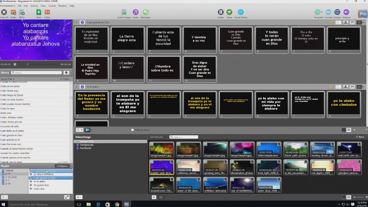 Proyeccion En La Iglesia Propresenter 6 Youtube