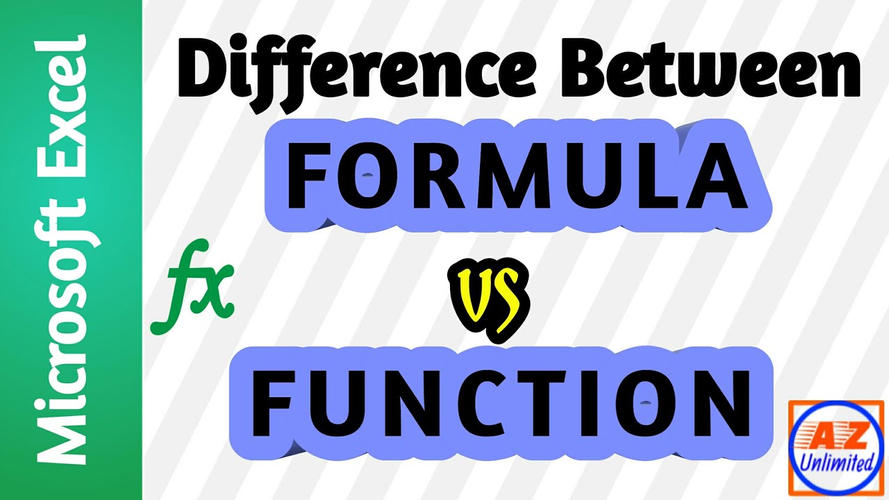 Difference Between Formula Function What Is Formula Function In