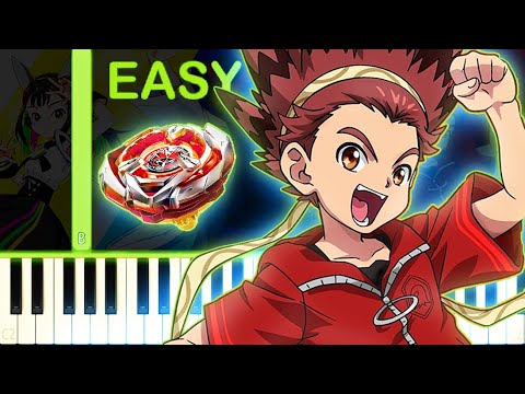 Beyblade X Theme Easy Piano Tutorial Youtube