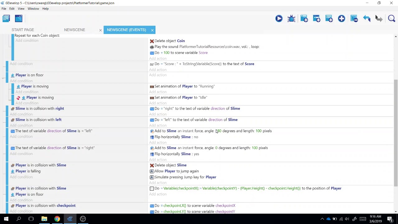 Gdevelop 5 Side Scroller Camera Work Youtube