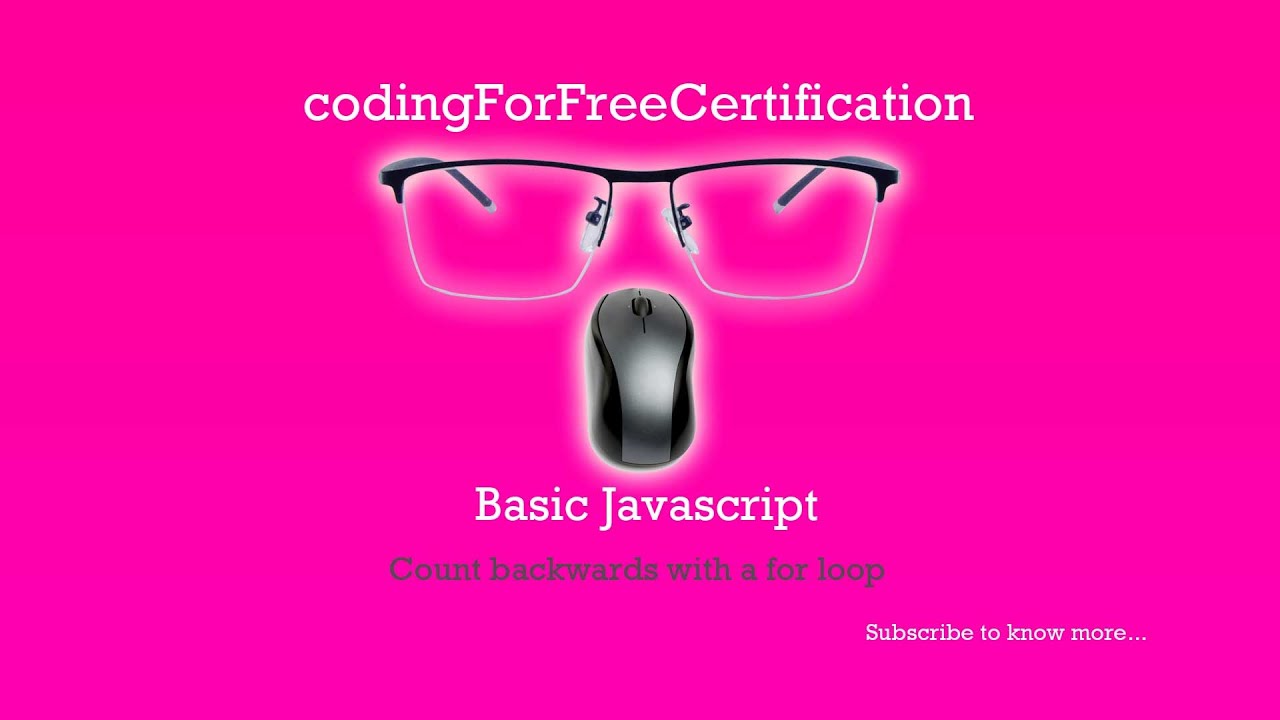 Basic Javascript Count Backwards With A For Loop Freecodecamp 99