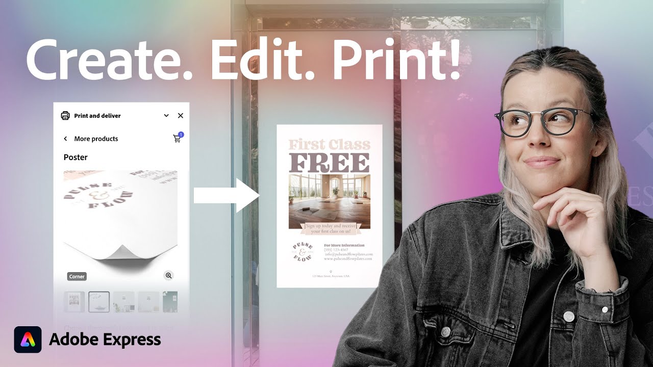 Design A Custom Poster With Adobeexpress Adobe Express Youtube