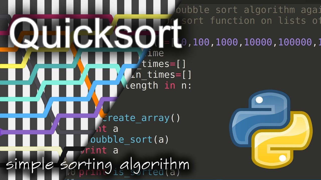 Quicksort Background Python Code Youtube