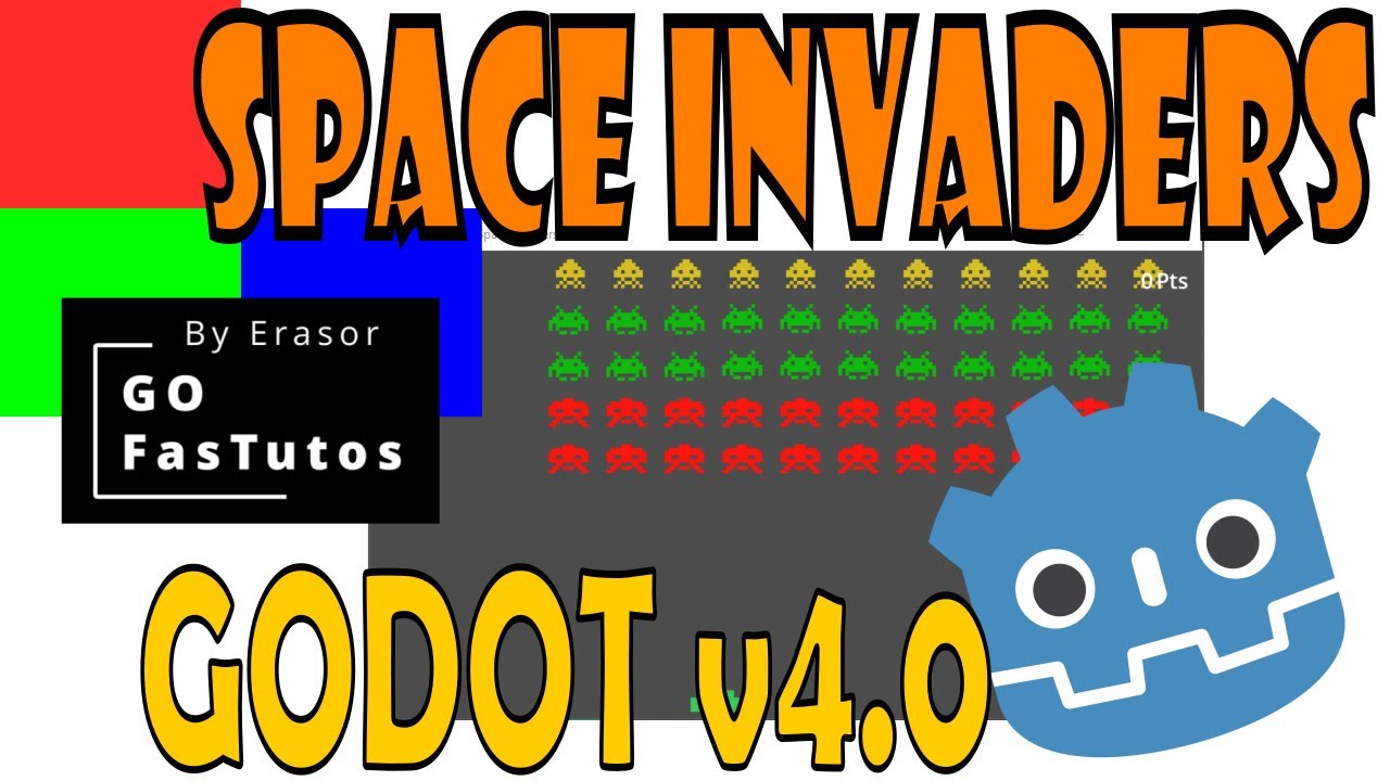 Gofasttutos Godot 4 0 Space Invaders Trailer Youtube