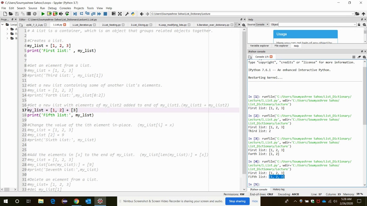 Lists Basics Python Youtube