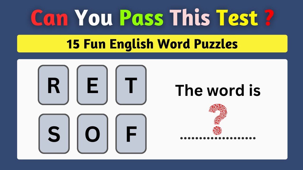 15 Tricky English Word Puzzles You Cannot Solve Youtube