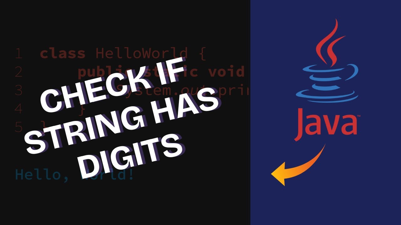 How To Check If String Contains Only Digits In Java 2025 Youtube