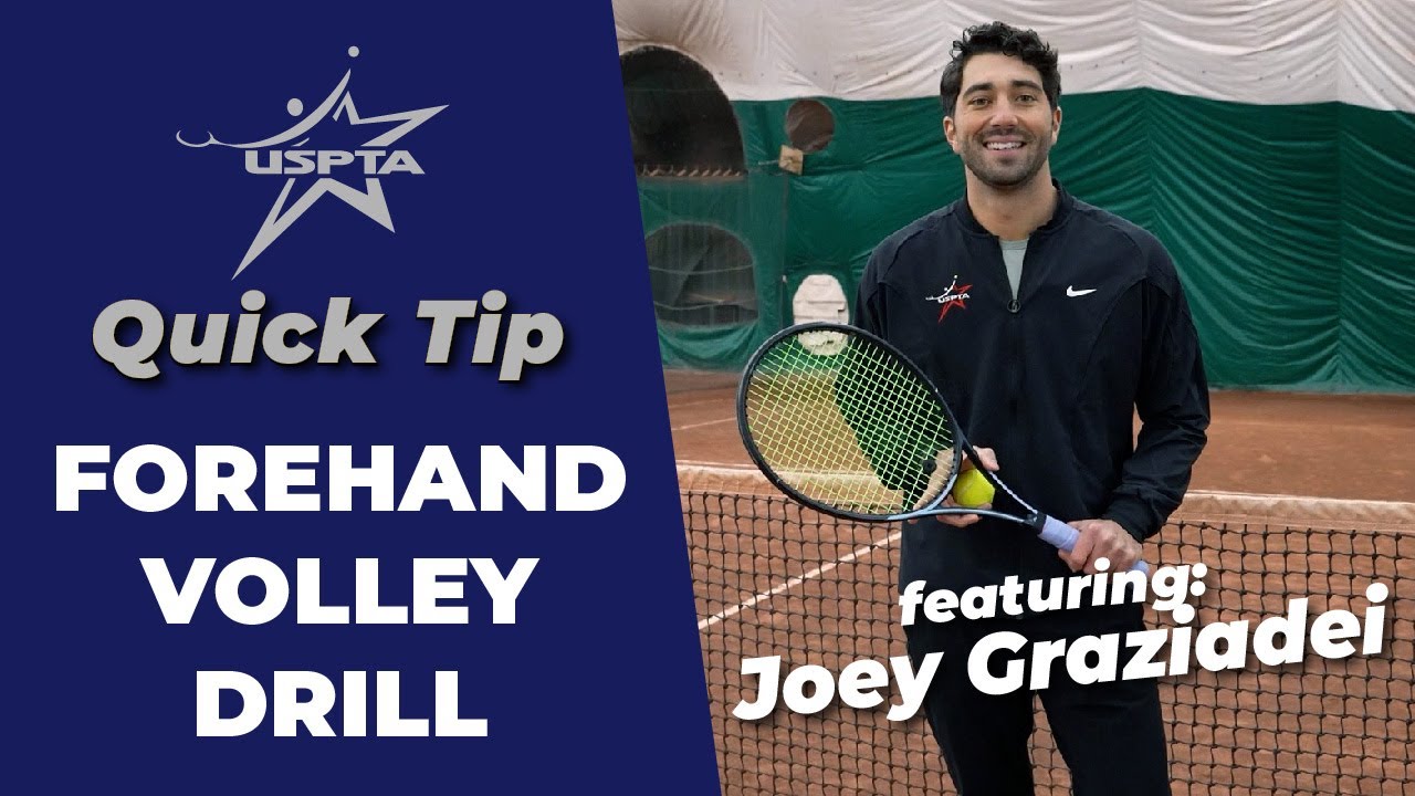 Uspta Quick Tip Forehand Volley Drill With Joey Graziadei Youtube