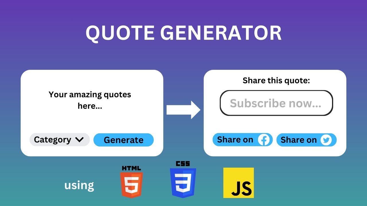 Build A Quote Generator Website From Scratch Html Css Javascript