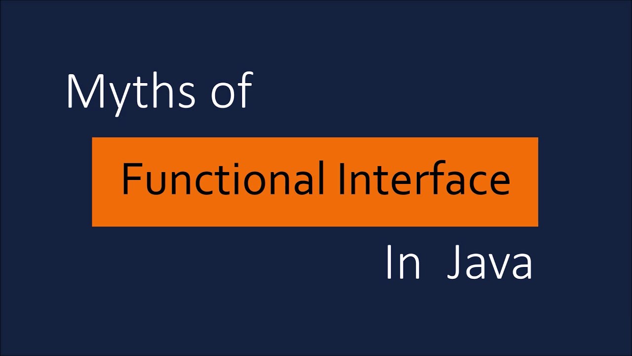 Functional Interfaces In Java Youtube