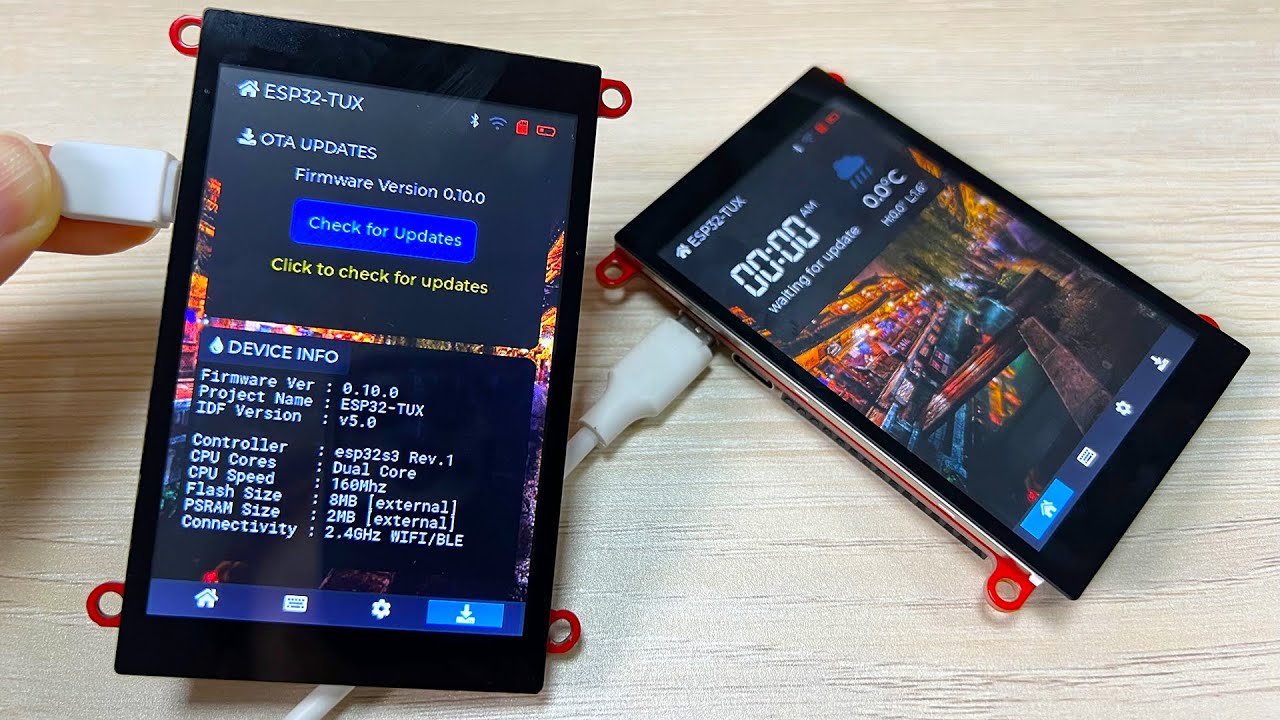 Esp32 Tux On Esp32 S3 Tft Touch Using Esp Idf Lvgl Lovyangfx Youtube