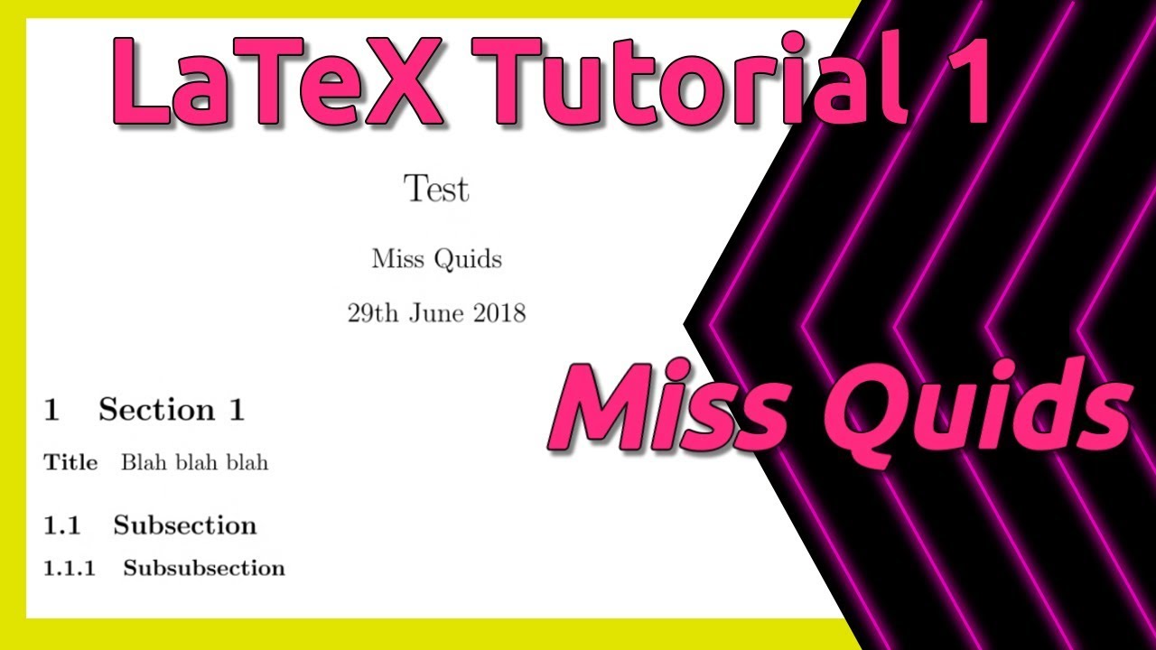Latex Quick Tutorial At Beau Galway Blog