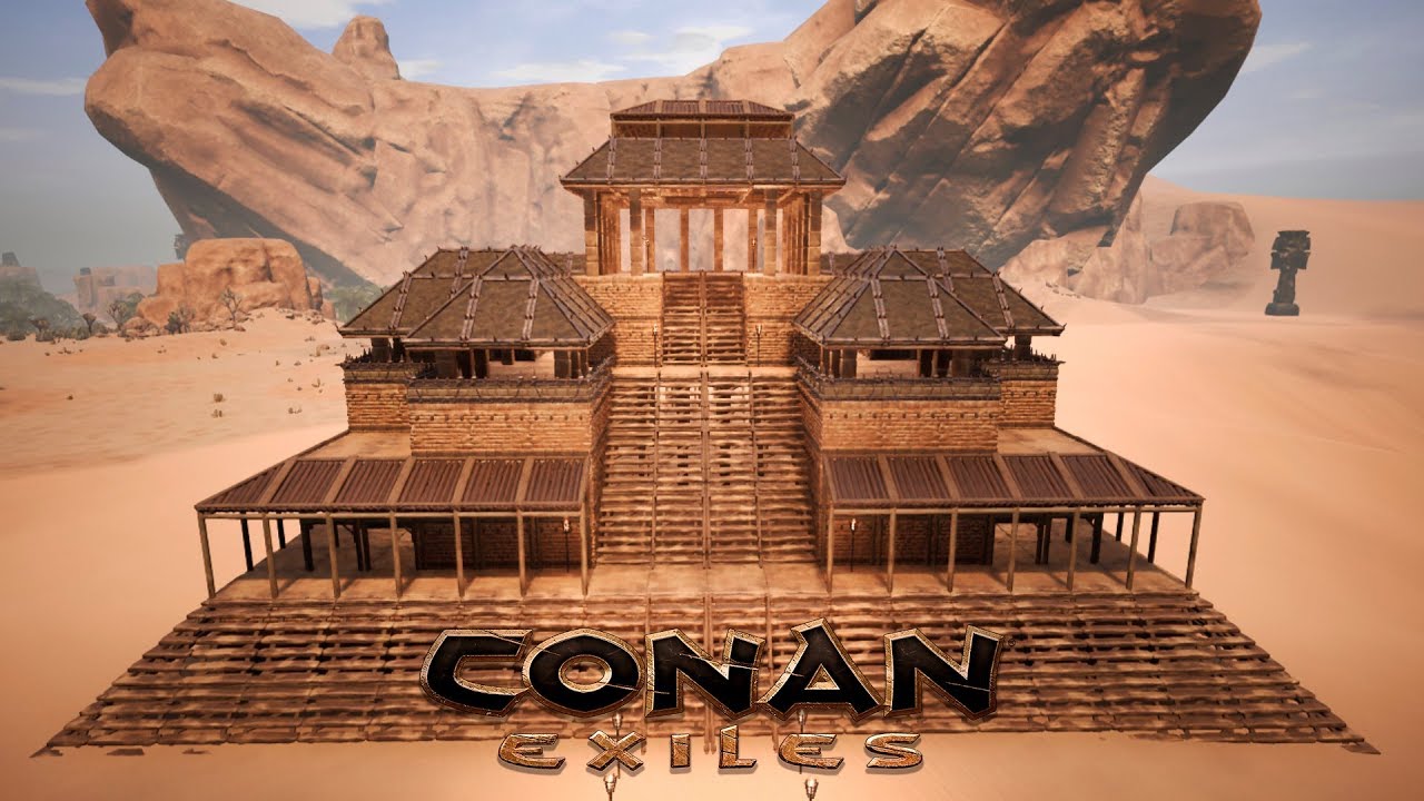 Conan Exiles Desert Temple Build 300 Youtube