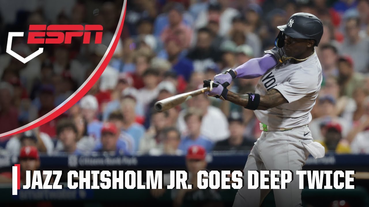 Jazz Chisholm Jr Homers Twice In Yankees Win Vs Phillies Espn Mlb