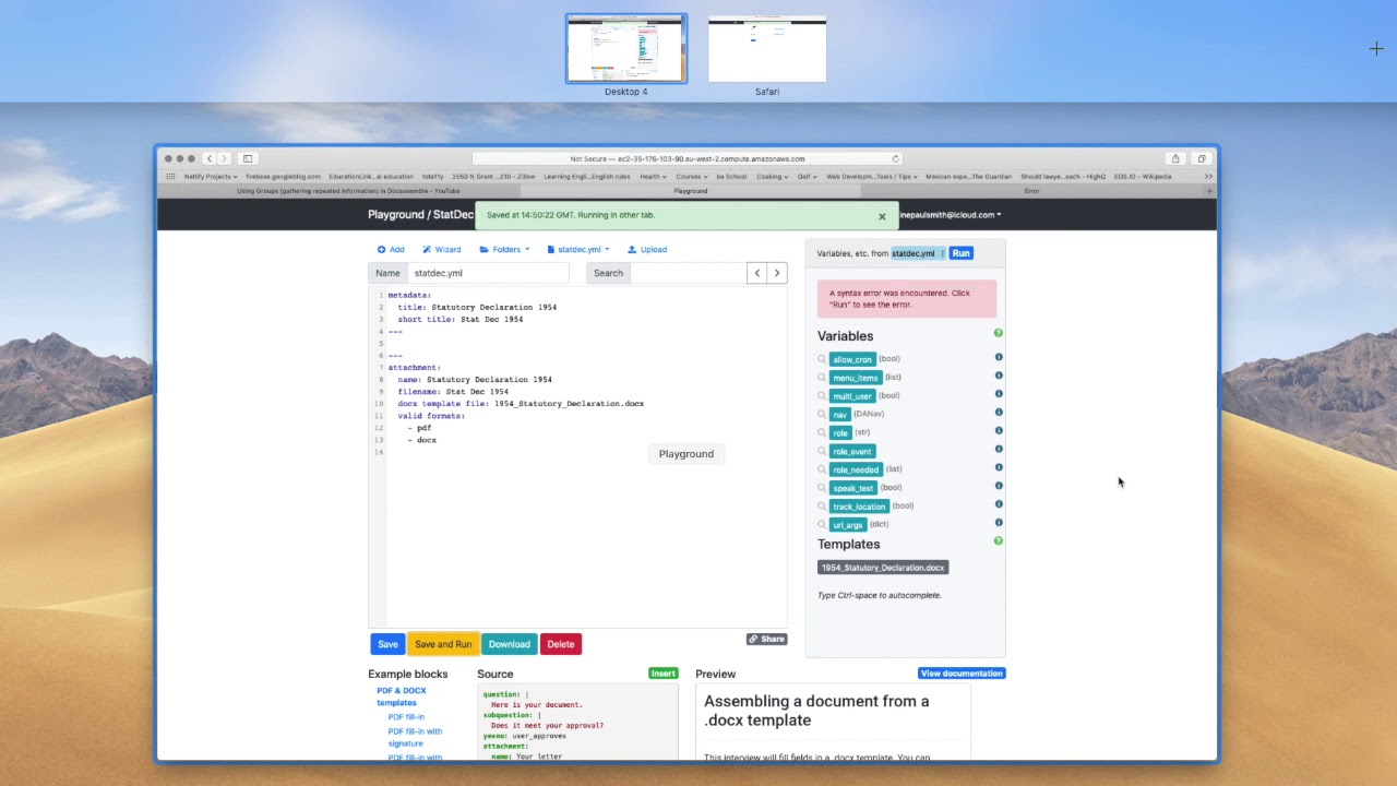 Docassemble Example Youtube