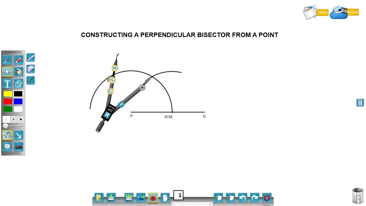 How To Construct A Perpendicular Bisector From One Point Youtube