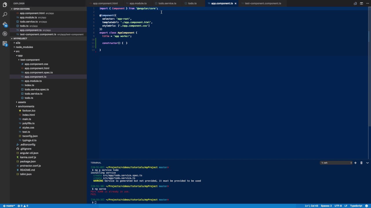 Tutorial 03 Angular Services Tutorial Youtube