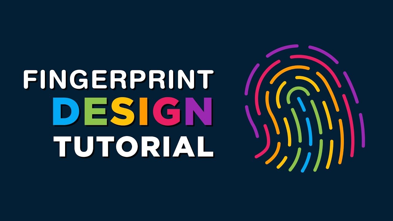 Fingerprint Design Adobe Illustrator Tutorial Animation Youtube