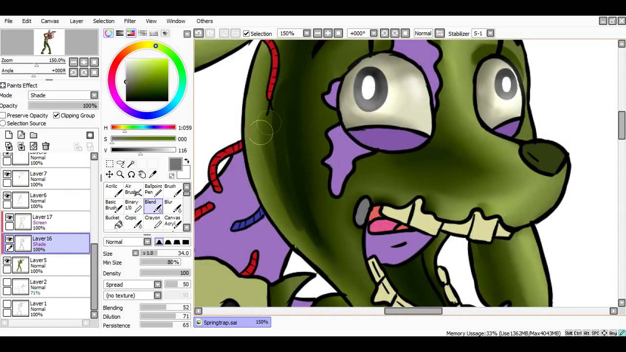 Speedpaint Springtrap Five Nights At Freddy S 3 Youtube