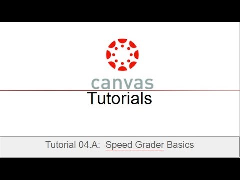 Canvas Tutorial 04 A Speed Grader Basics Youtube
