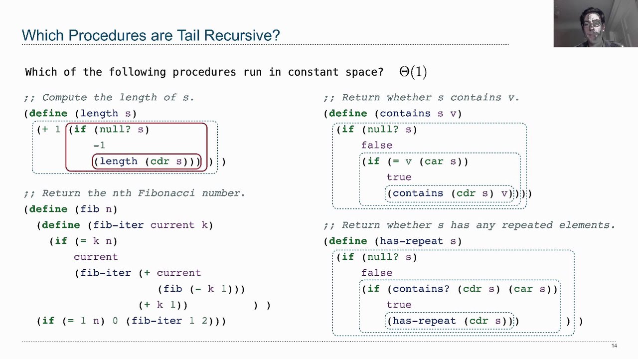 Tail Recursion Examples Youtube