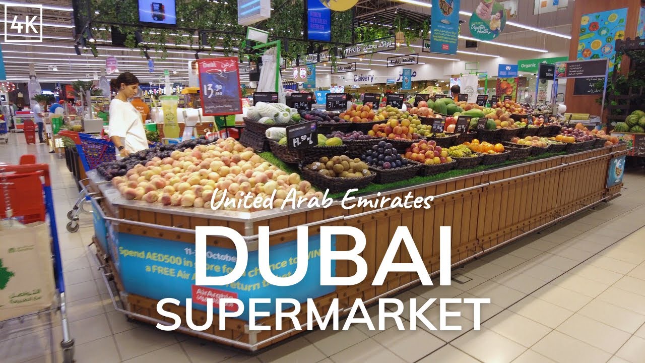 Dubai Supermarket Walking Tour 4k Carrefour Supermarket Ibn Battuta