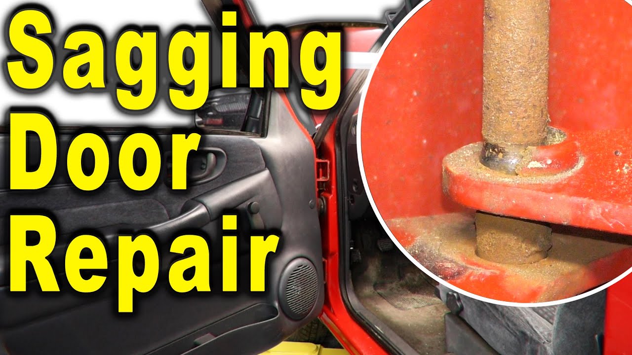 How To Replace Door Hinge Pin Bushing Fix Sagging Door Youtube