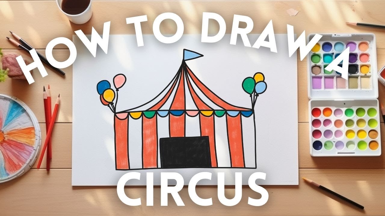 Easy Circus Drawing Circus Tent Drawing Black And White Clipart Free