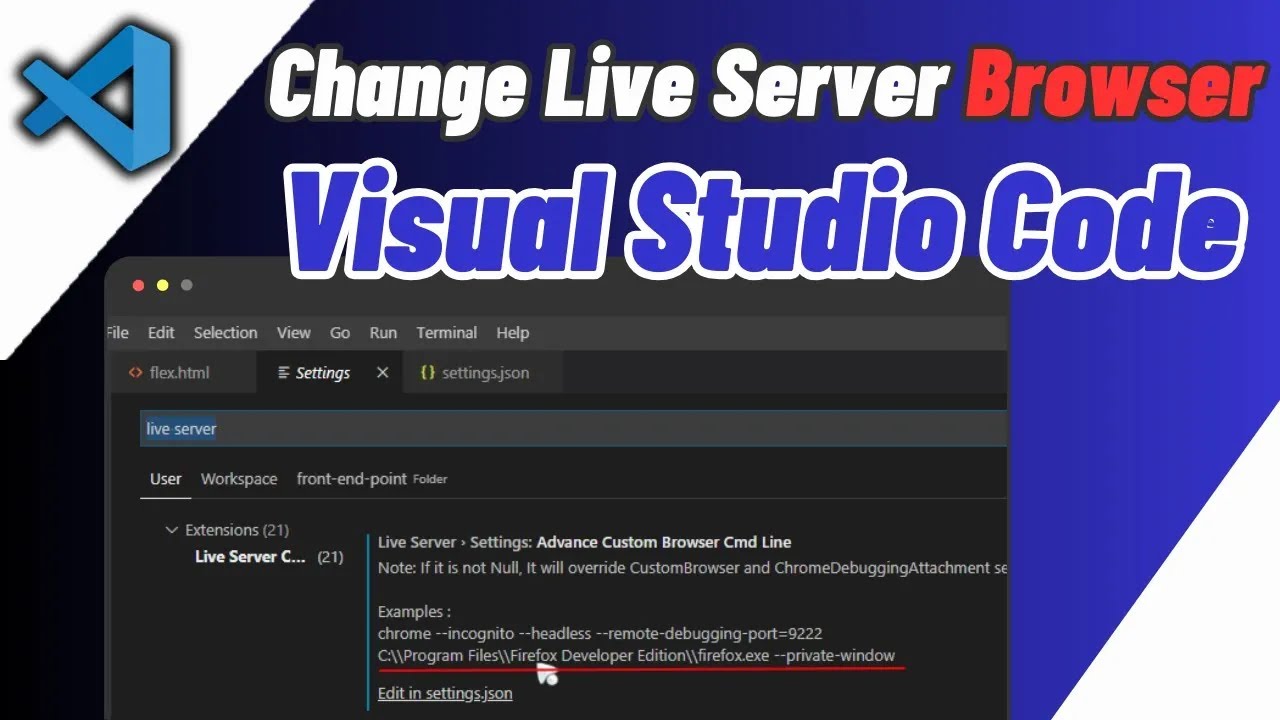 How To Change Live Server Browser In Visual Studio Code 2025 Youtube