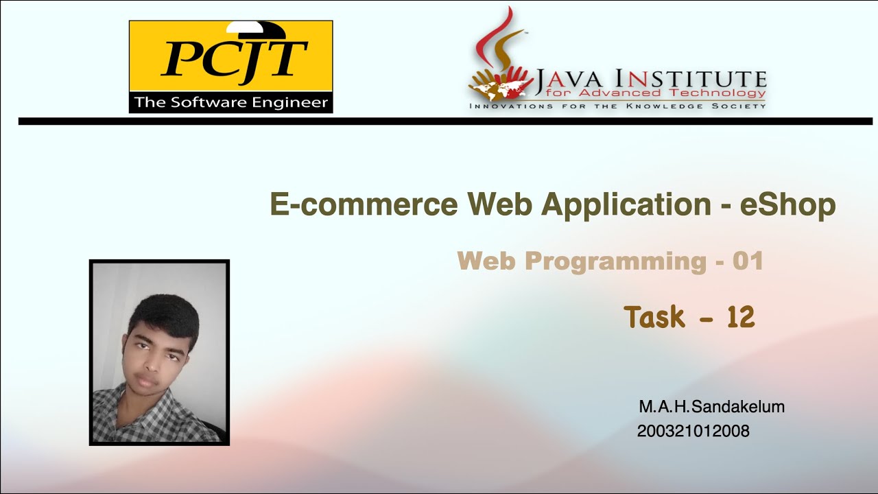 Web Programming 1 Task 12 Java Institute Youtube
