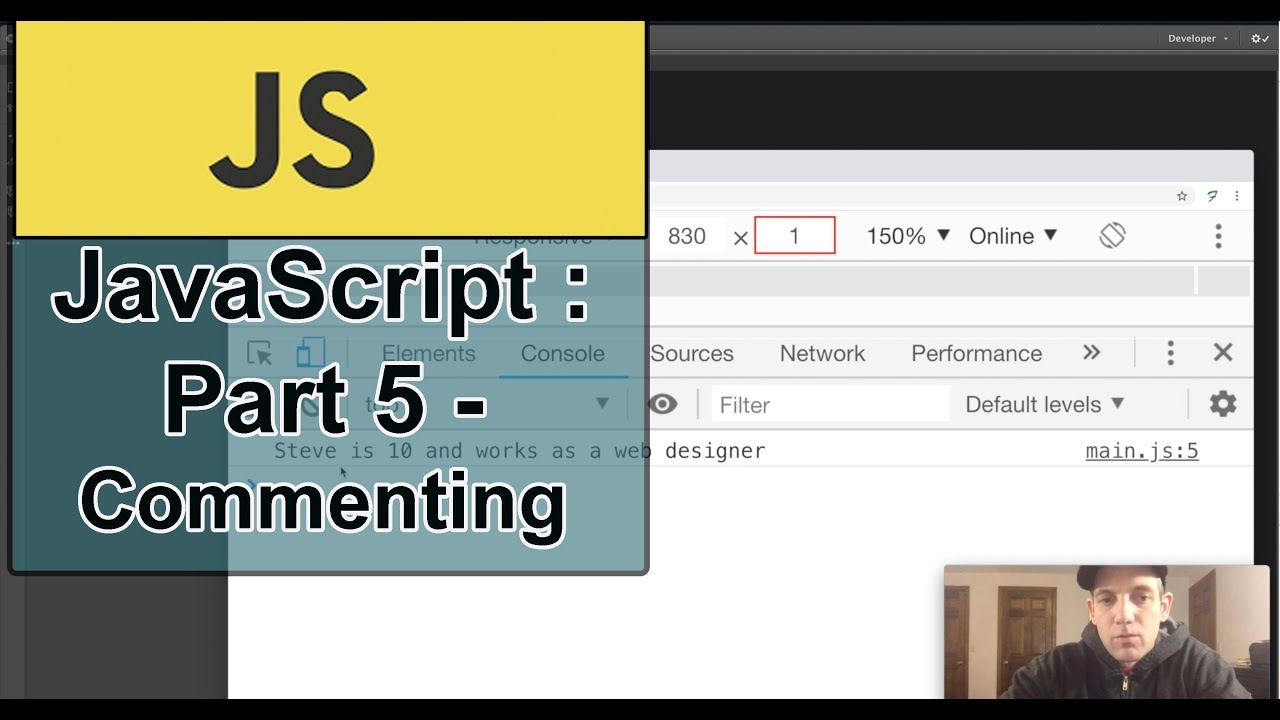 Javascript Part 5 Commenting Youtube