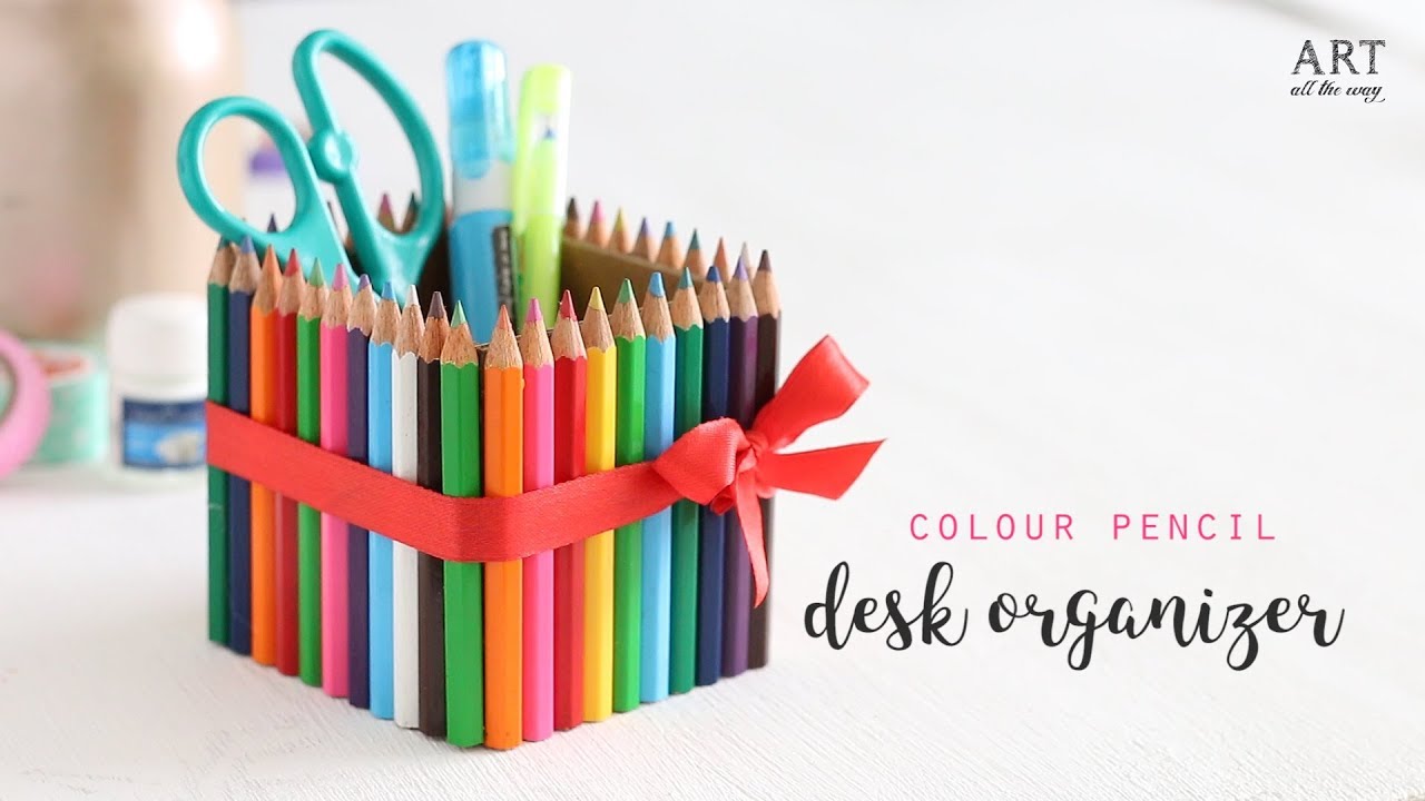 Diy Teacher S Day Gift Idea Desk Organizer Teachers Day Craft Youtube