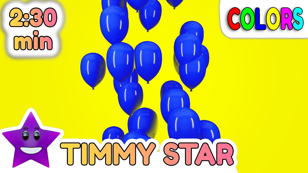 Learning Colors With Balloons For Toddlers Youtube