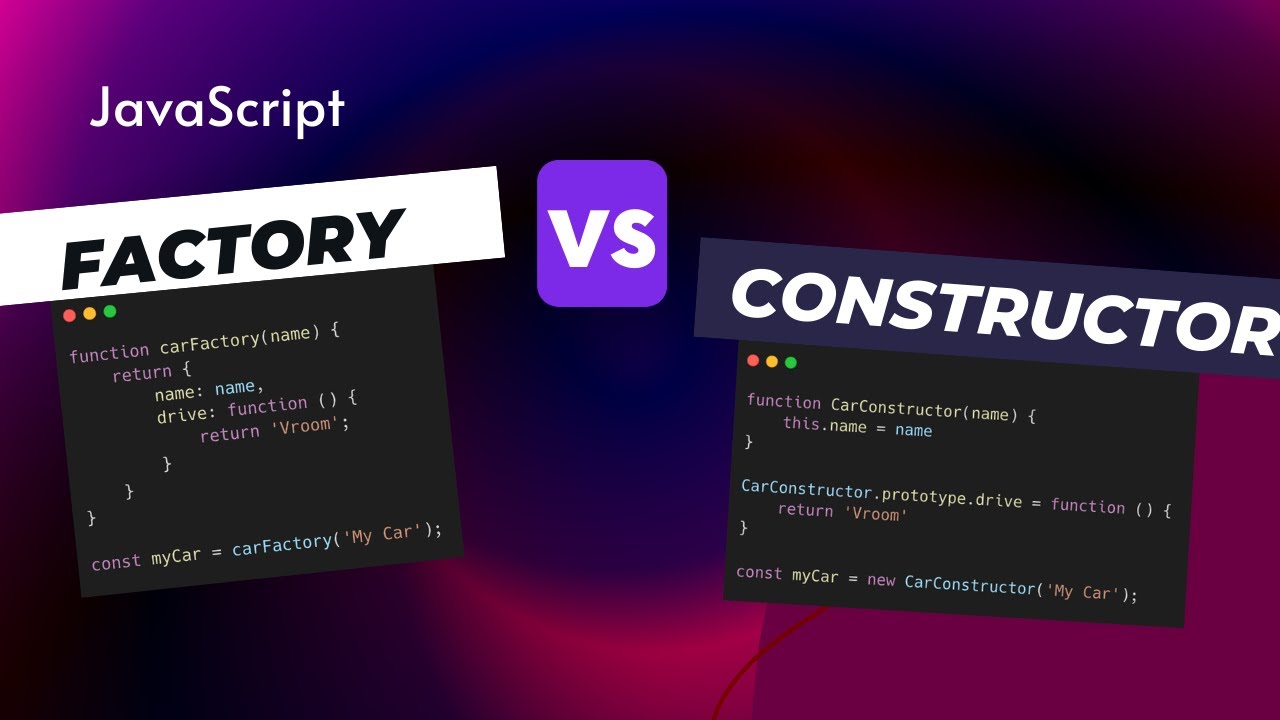 Factory Function And Constructor Function In Javascript Youtube