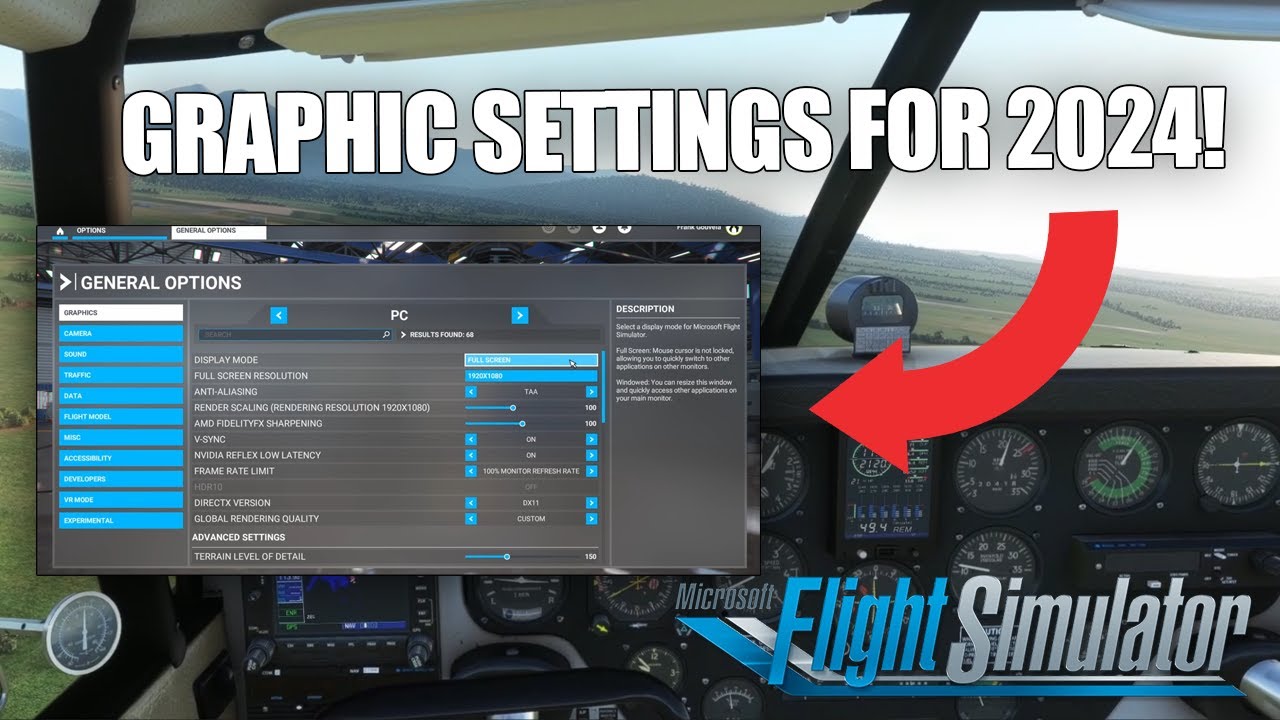 My Graphics Assistance Options For 2024 Msfs Youtube