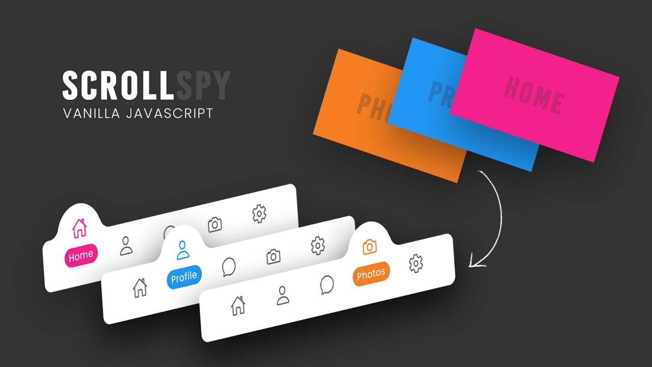 Scrollspy Active Icon Navigation Menu On Page Scroll Using Css