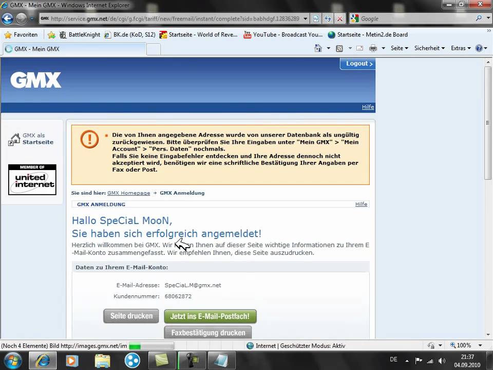 Gmx At Login Anmelden