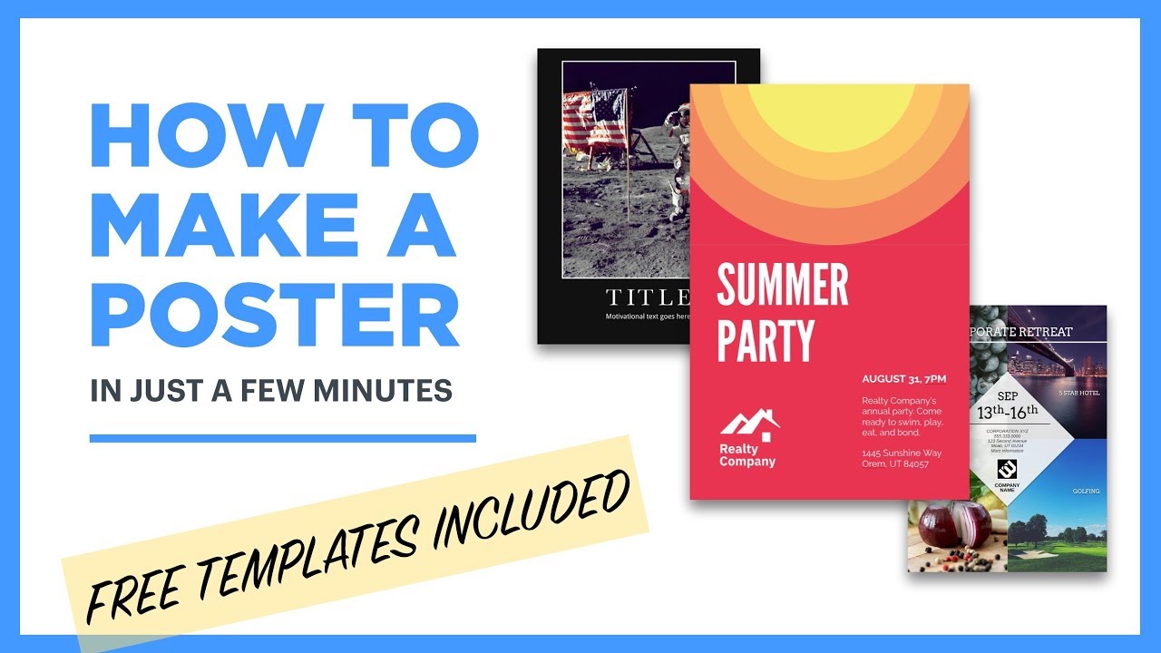How To Make A Poster Free Templates Included Youtube