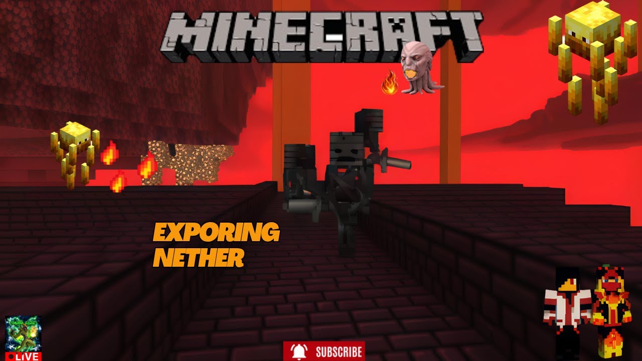 Exploring The Nether Minecraft Marathistreamer Live Youtube