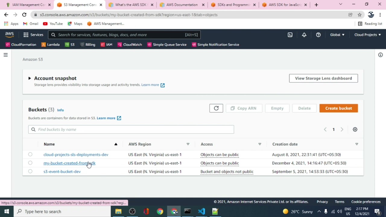 Getting Started With Aws Sdk S3 Bucket Operations Using Node Js Youtube