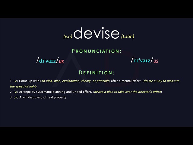 Devised Definition