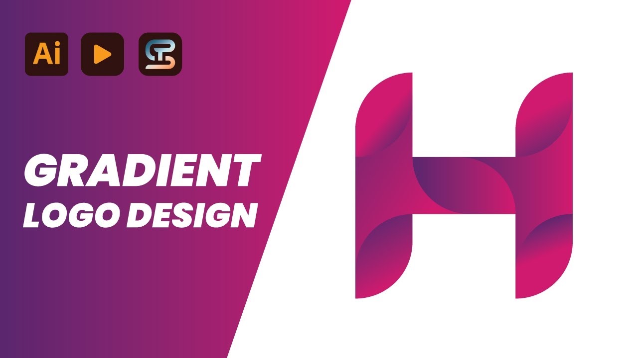 How To Make Gradient Logo Design In Adobe Illustrator Cc 2023 Youtube