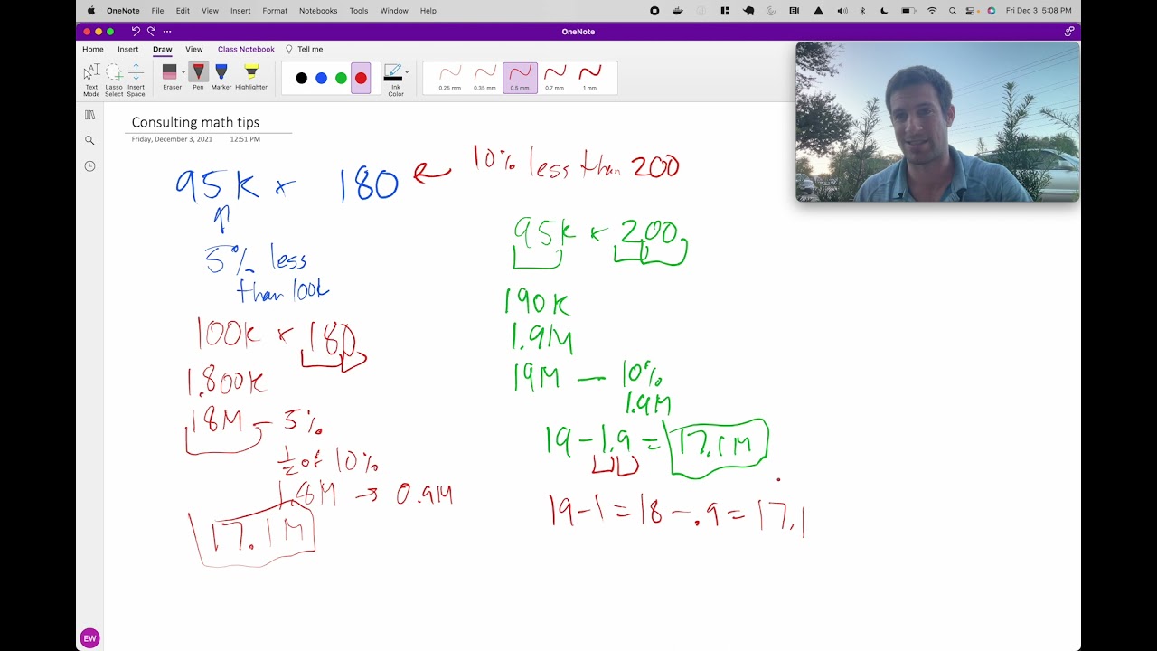 Consulting Case Interview Math Tips Youtube