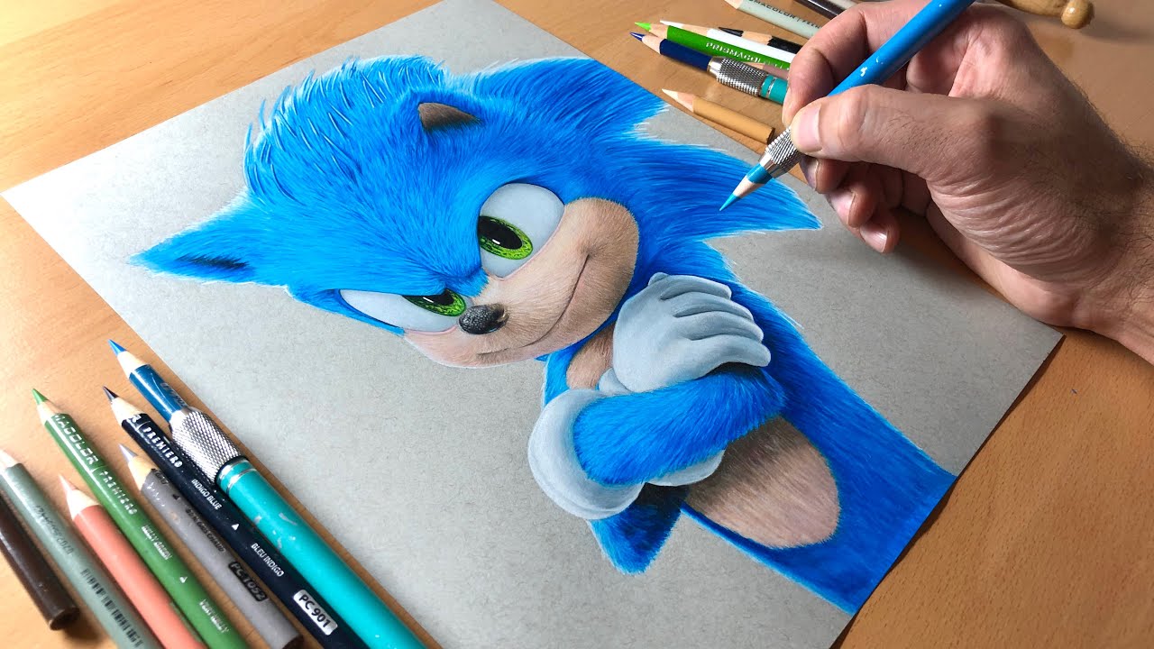 Sonic The Hedgehog Drawing Timelapse Artology Youtube