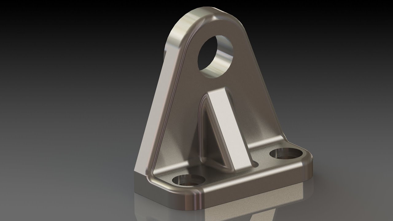Chapter 14 Part 3 Bracket Solidworks Tutorial Youtube